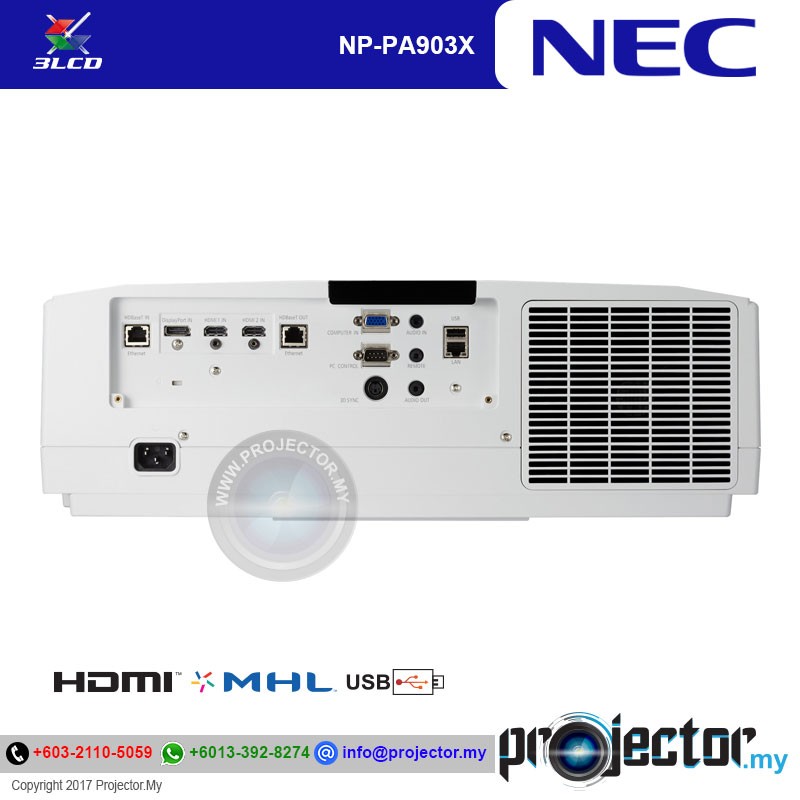 NEC NP-PA903X 9000 LUMENS XGA INSTALLATION PROJECTOR