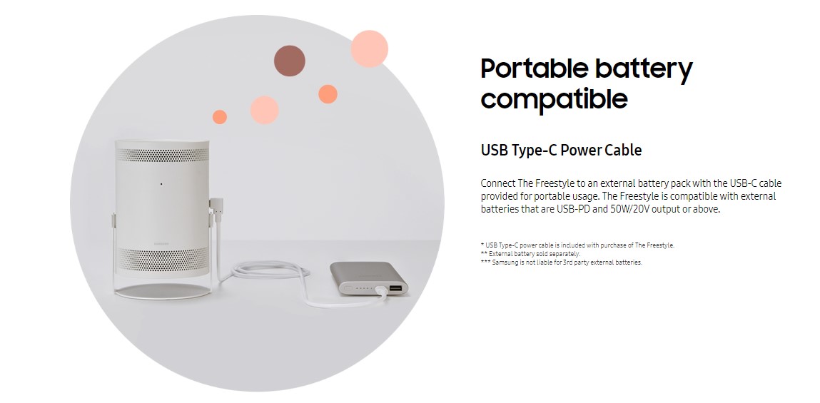 Samsung The Freestyle DLP Mini Portable Full HD LED Home Theater ...